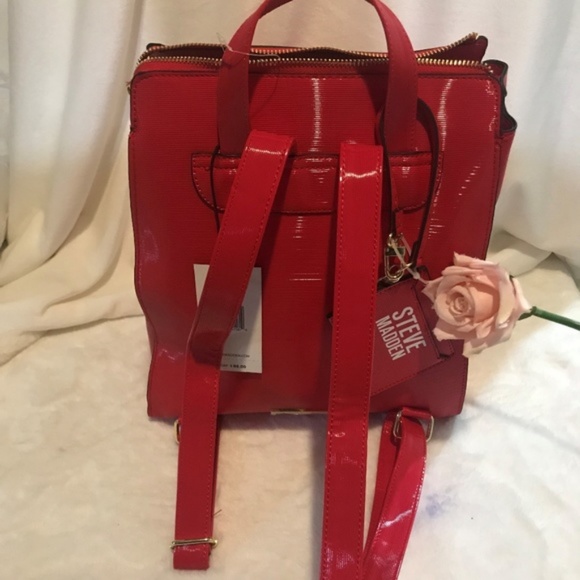 Steve Madden | Bags | Steve Madden Red Bhart Backpack W Cardholder New ...